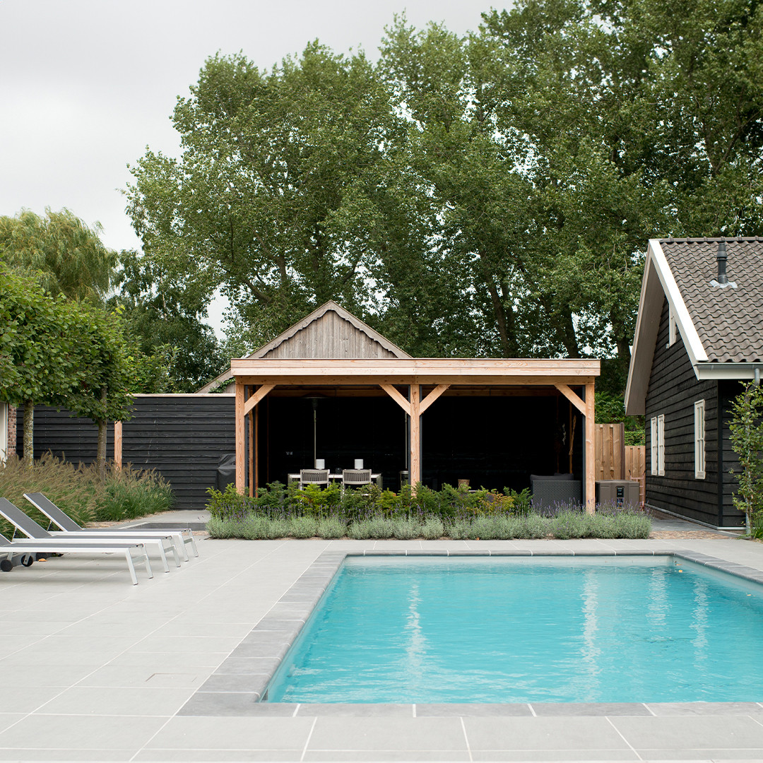 Refter 6000x4000 - Tuin overkapping bij zwembad - Trendhout