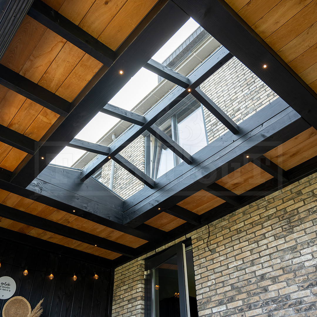 Daklicht in een plat dak veranda, aanbouw of uitbouw | Trendhout