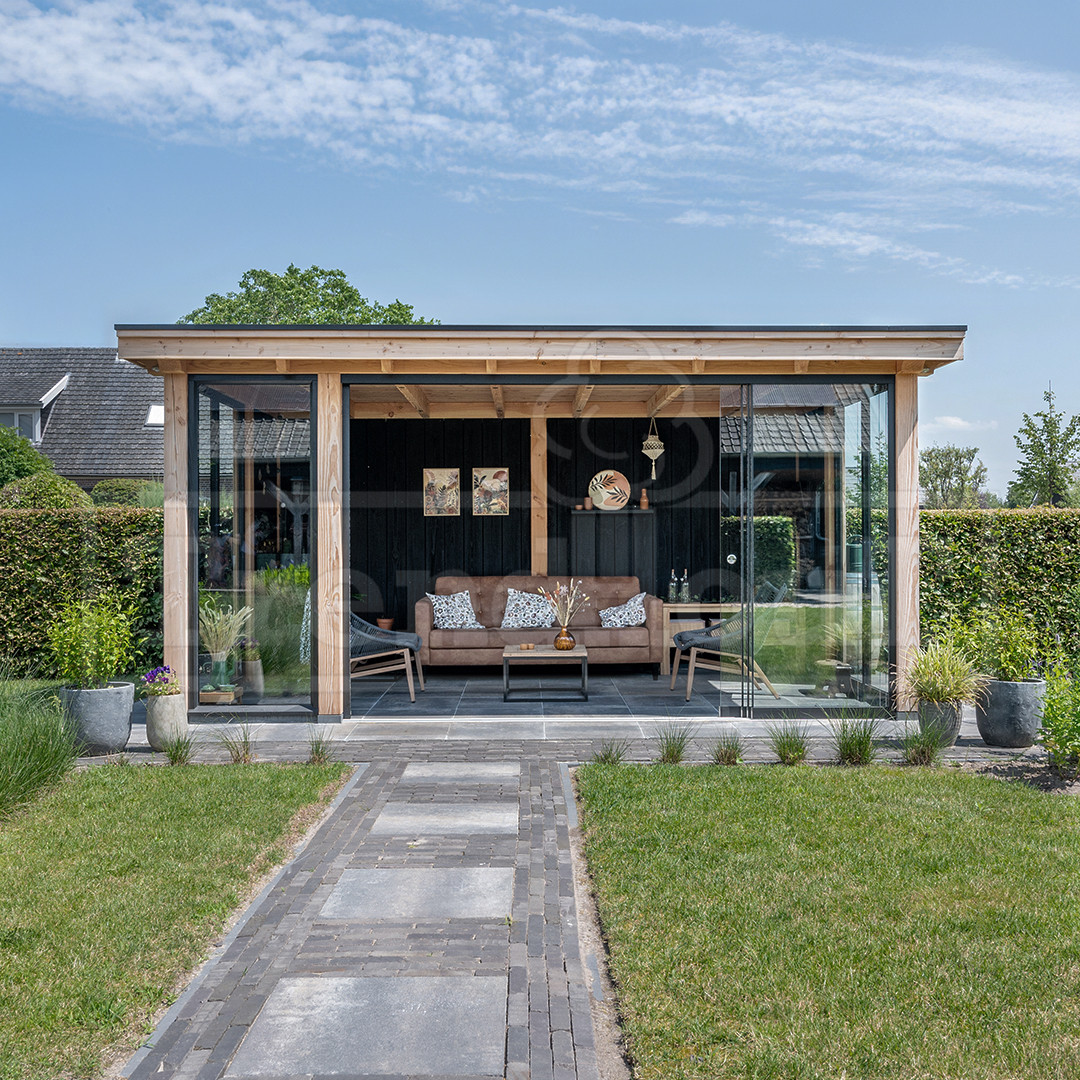 Siena 5.35x3.50m - Landelijke vrijstaande tuinkamer / overkapping.